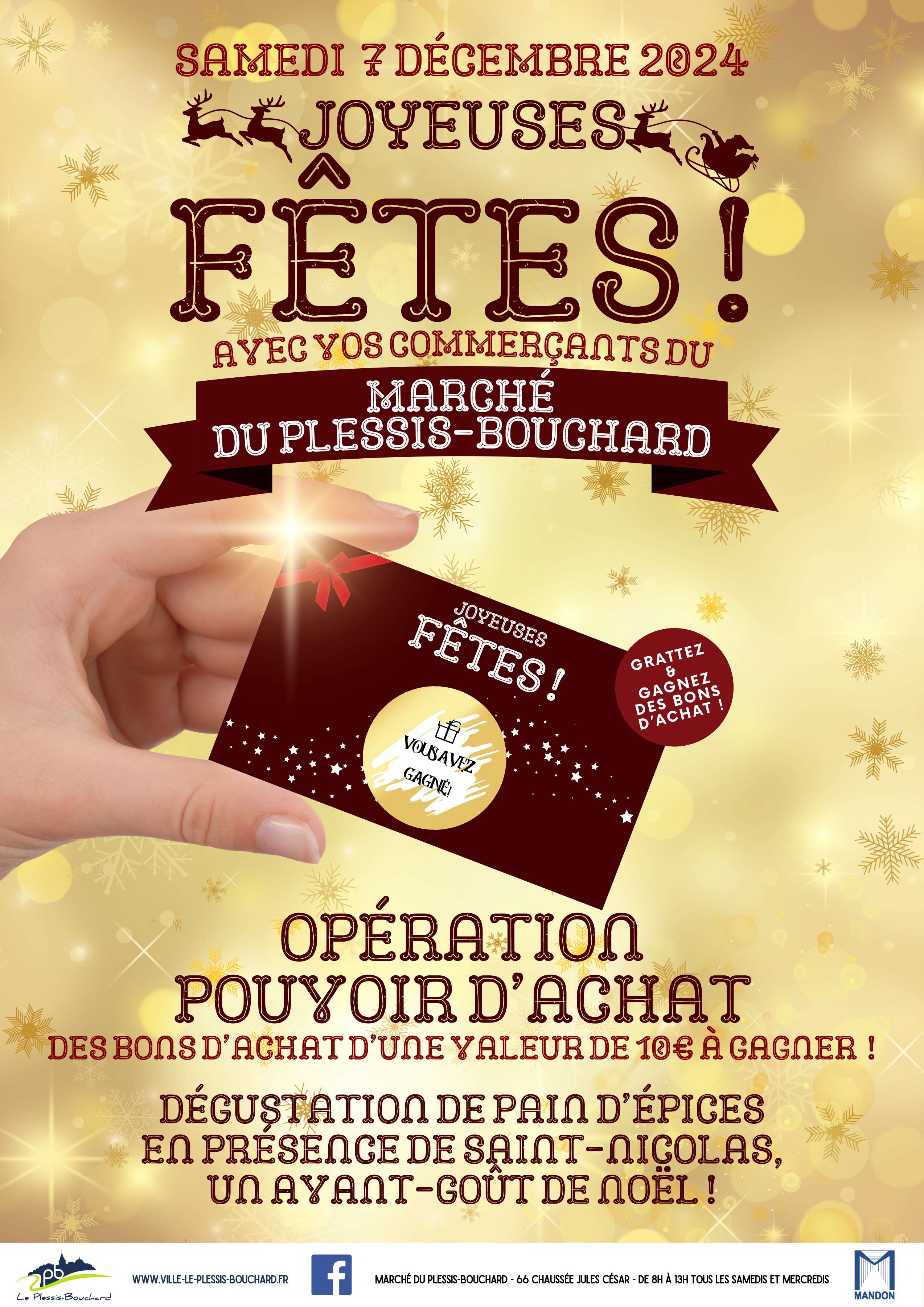 Animations de Noel au marché : tentez de gagner des bons d'achat de 10 ...